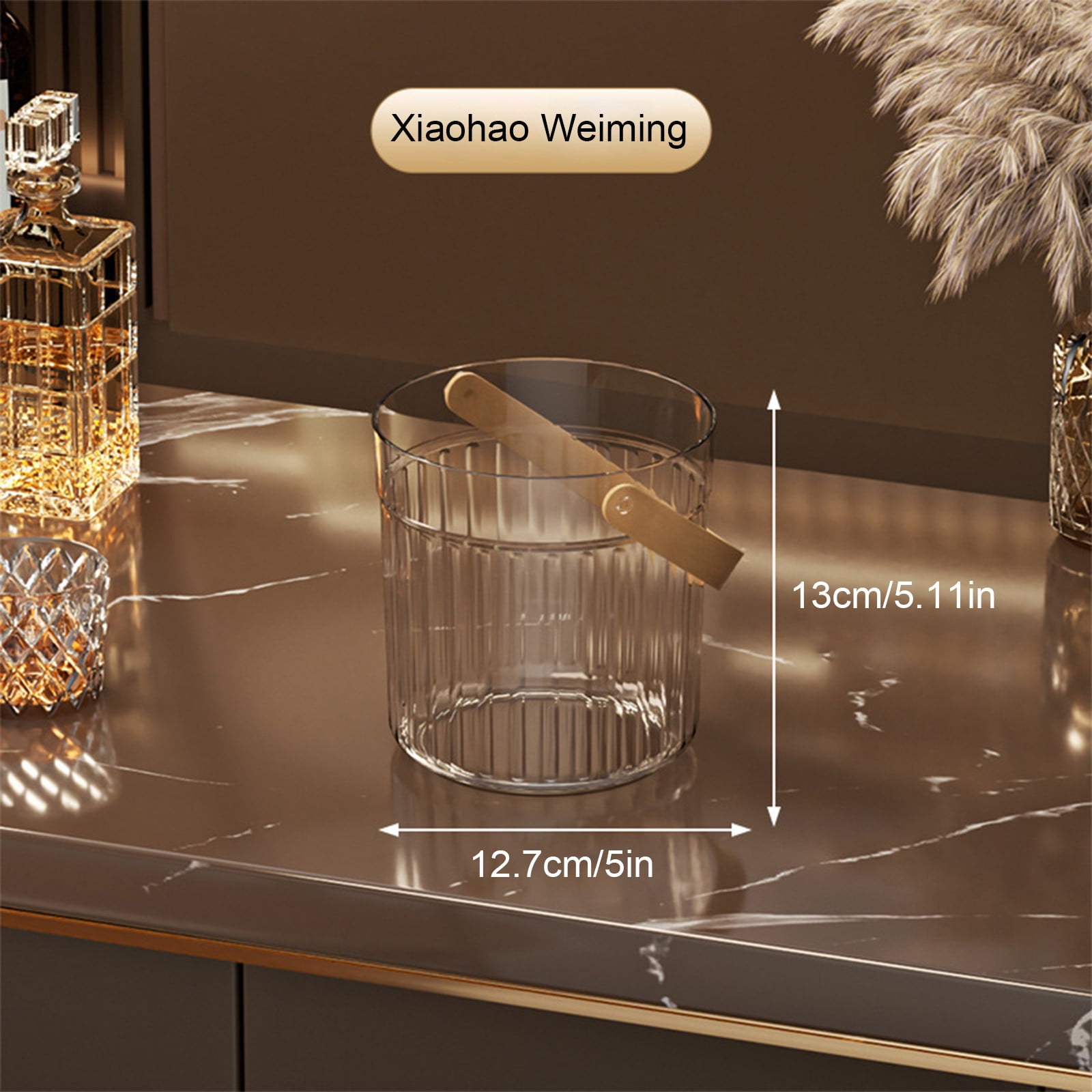 Ice Buckets and Beverage Tubs Acrylic Ice Bucket Plastic Carrying ...