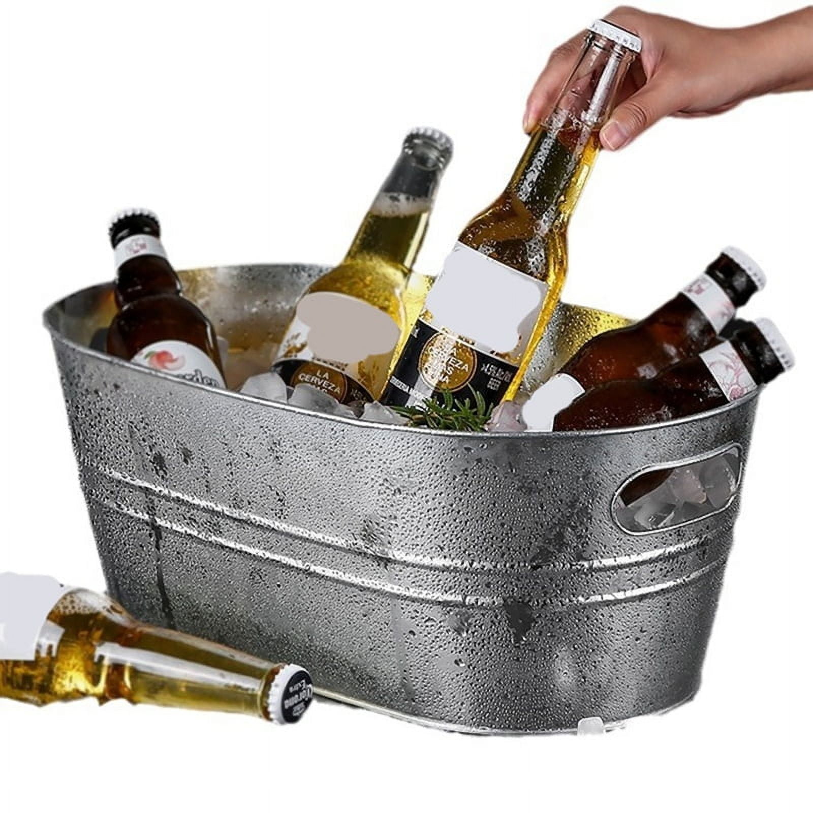Ice Buckets, Galvanized Tub - Drink Buckets for Parties, Beverage Tub ...