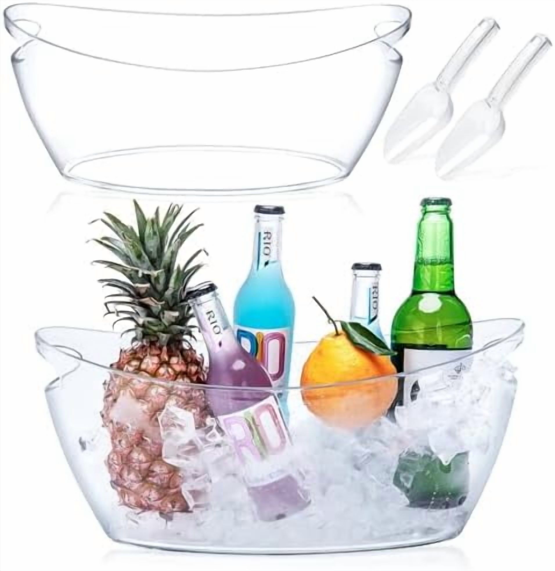 Ice Buckets for Parties, 2 PCS Ice Bucket for Cocktail Bar, 5.5L Drink ...