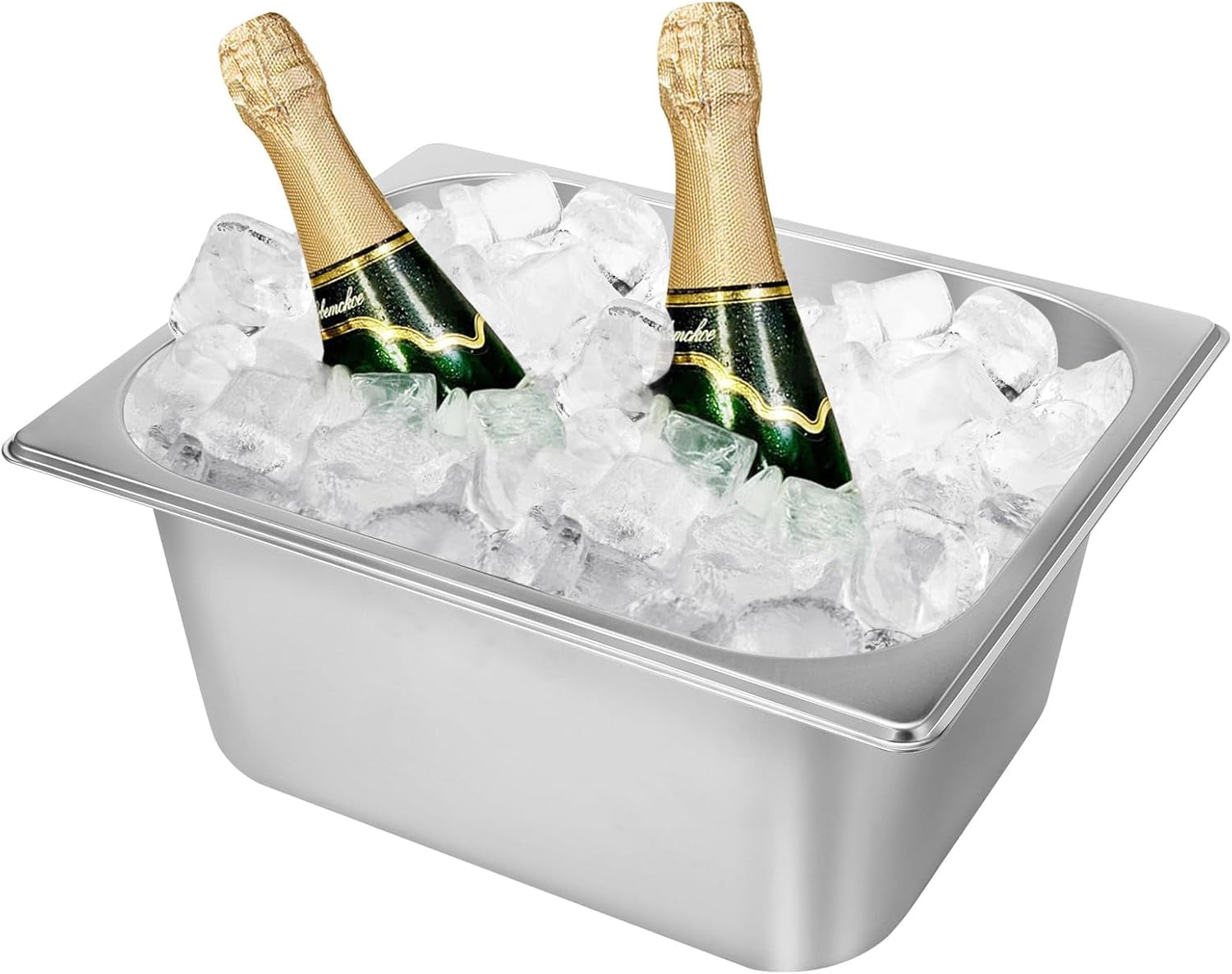 Ice Buckets for Parties, Stainless Steel Ice Cube Bin, Wine Beer ...