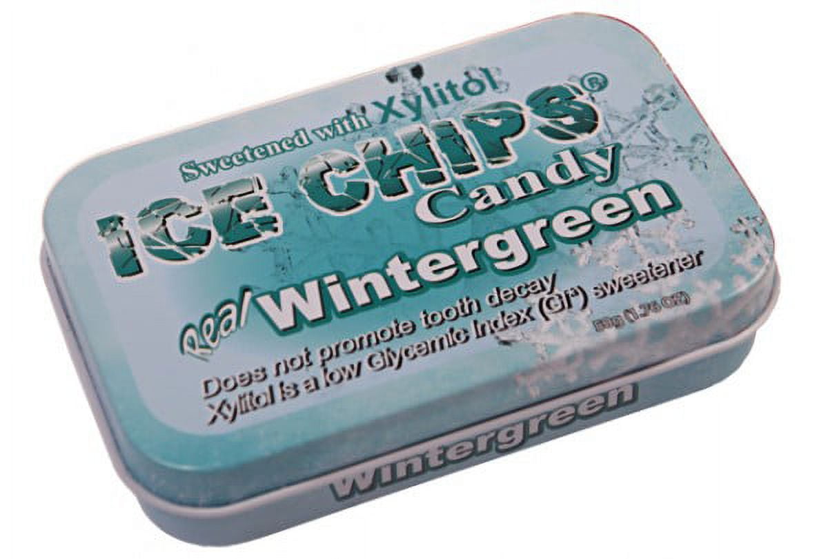 Ice Chips Xylitol Hard Candy, Wintergreen Flavor, Vegan, Gluten-Free, 1 ...