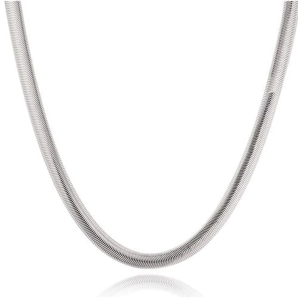 Ice City 925 Sterling Silver Herringbone 6MM Soft Snake Chain Link for ...
