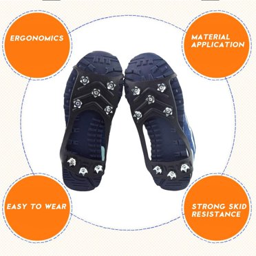Ice Cleats for Shoes and Boots Non Slip Gripper Spike Ice Traction ...
