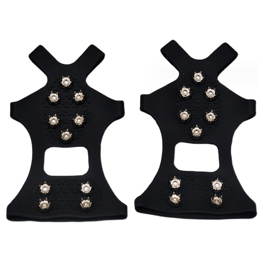 Ice Cleats Crampons 10 Spikes Shoe Ice Snow Grips Anti Slip Traction ...