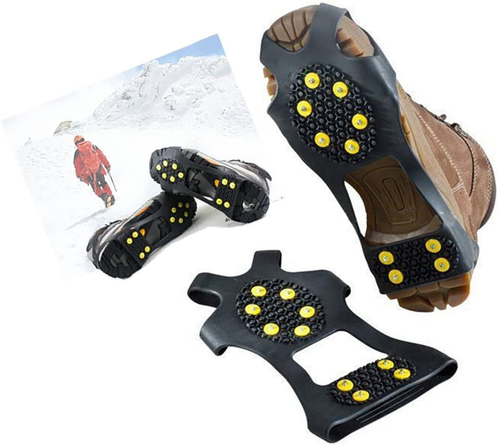 Ice Cleats Ice Snow Grippers Anti-Slip 10 Steel Studs Crampons Traction ...