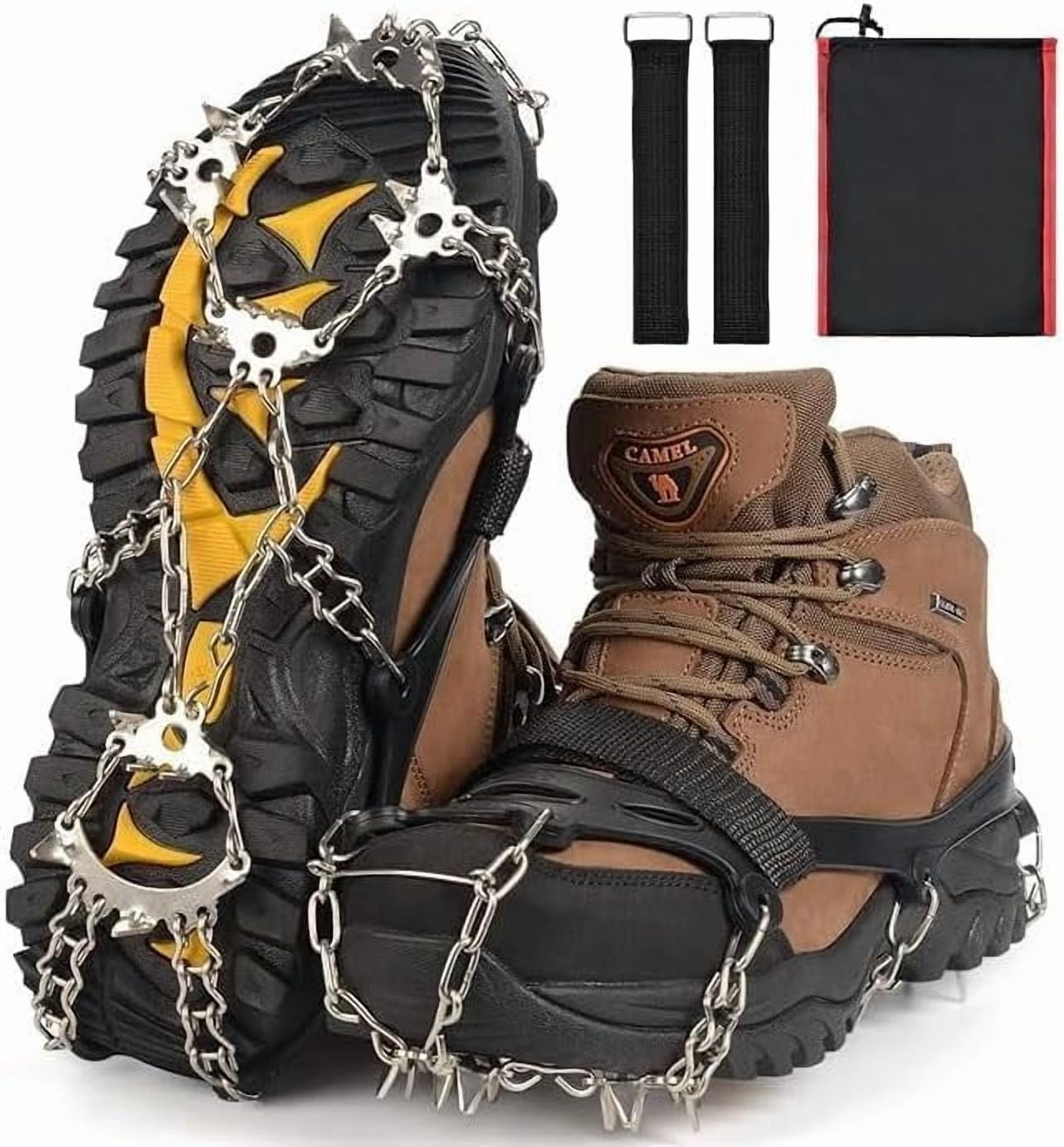 Ice Cleats for Shoes and Boots, Ice Trekkers with 23 Stainless Steel ...