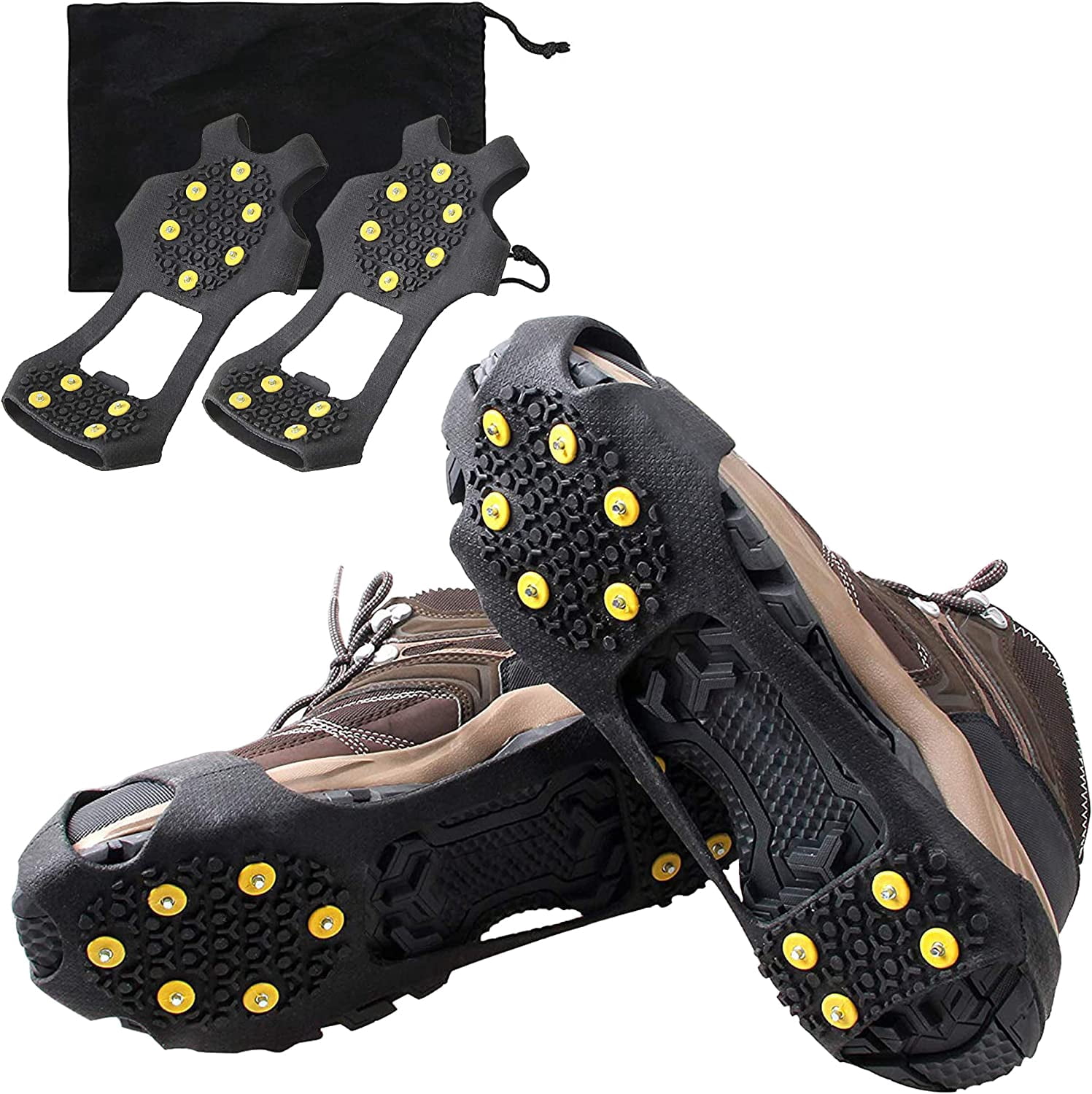 Ice Cleats for Shoes and Boots Snow Traction Cleat Crampons for Men ...