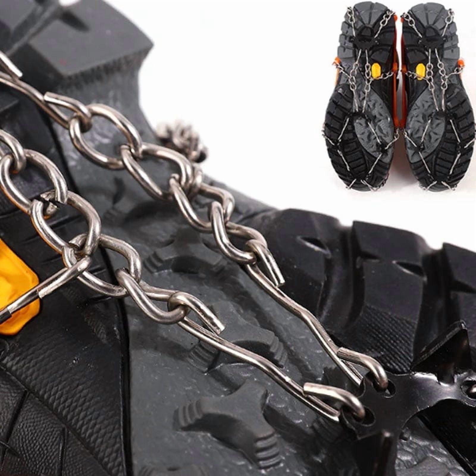 Ice Cleats Snow Grips Shoe Covers - Slip-Proof Traction Spikes Winter ...