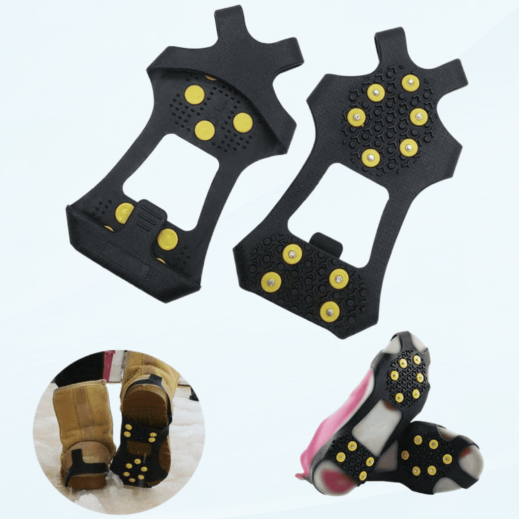 Ice Cleats Snow Traction Cleats Crampons for Shoe and Boots Non-Slip ...