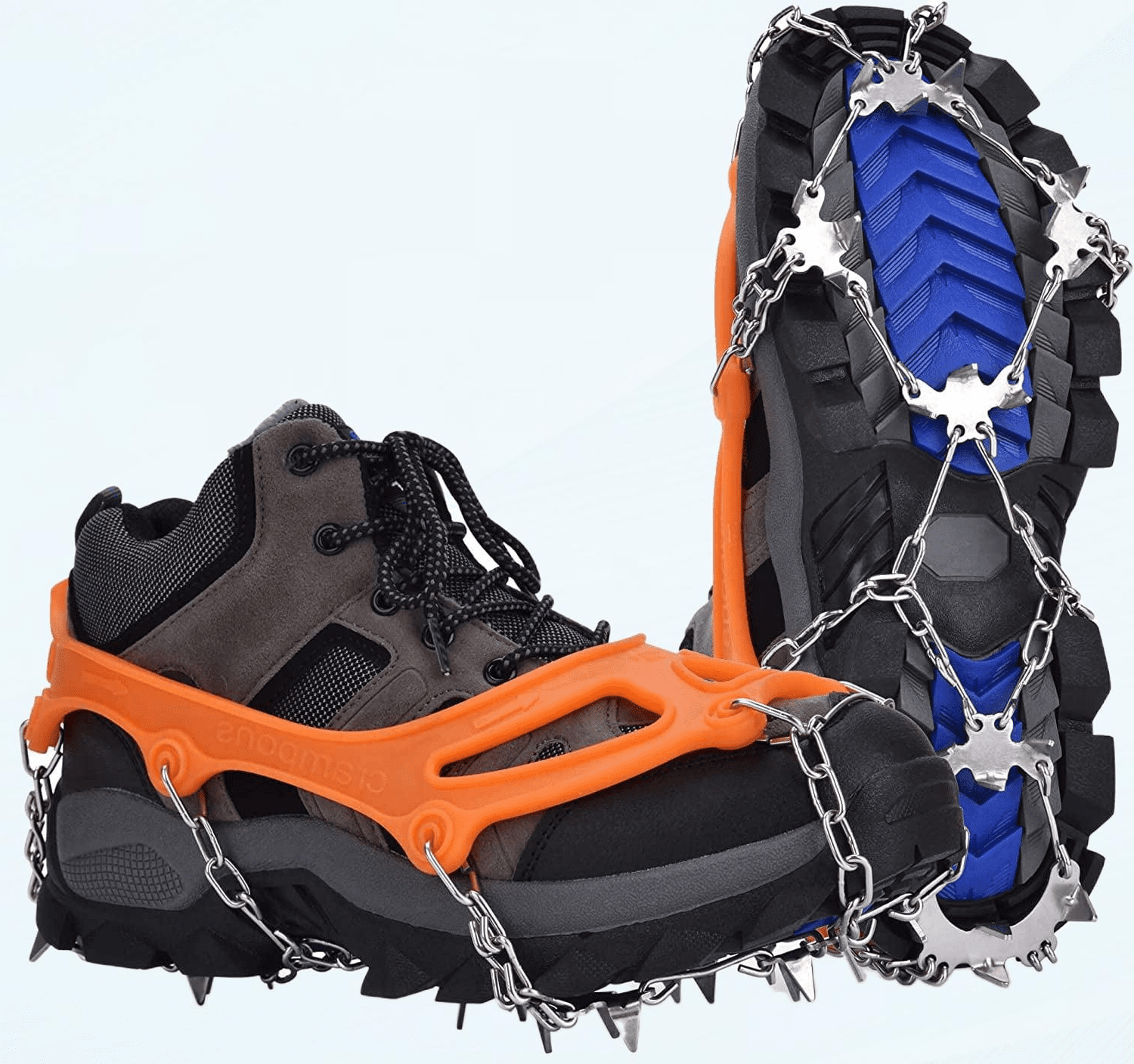 Ice Cleats Snow Traction Crampons for Shoe and Boots, Stainless Steel ...
