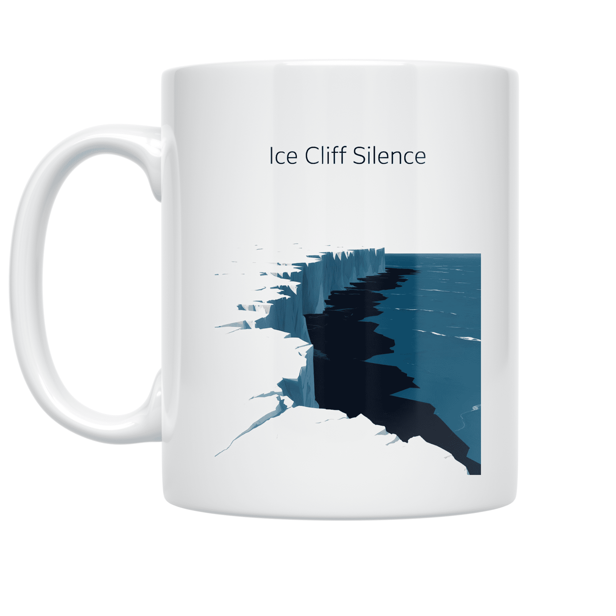 Ice Cliff Silence Minimal Glacier Scene - Nature Enthusiast - 11 oz ...