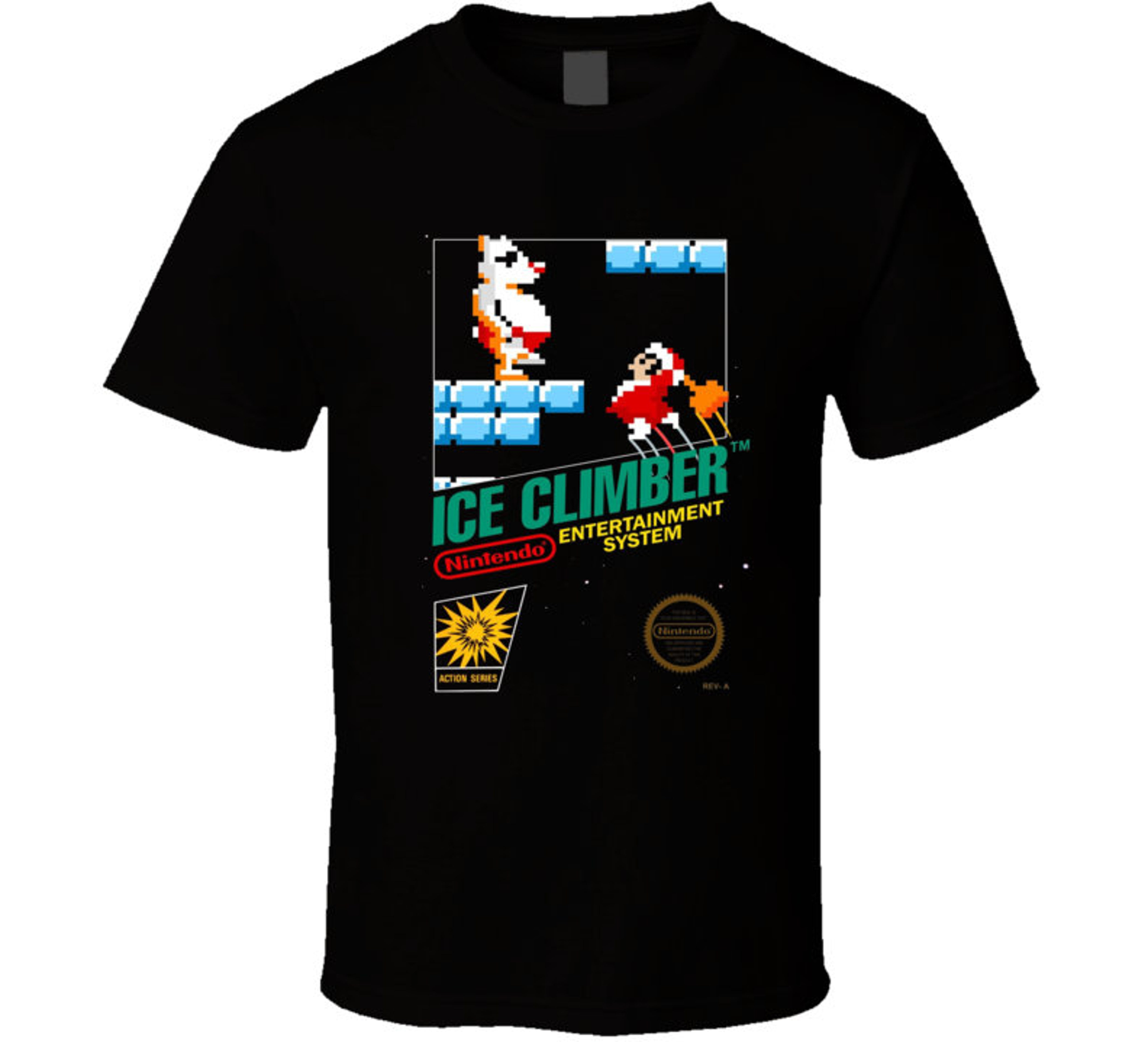 Ice Climber Retro Nes Box Art Video Game T Shirt - Walmart.com