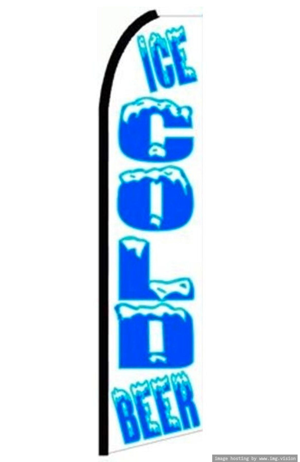 Ice Cold Bear Swooper flag With Pole Advertisement /Business Flags ...