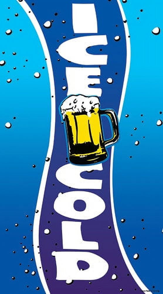 Ice Cold Beer Novelty Sign | Indoor/Outdoor | Funny Home Décor for ...
