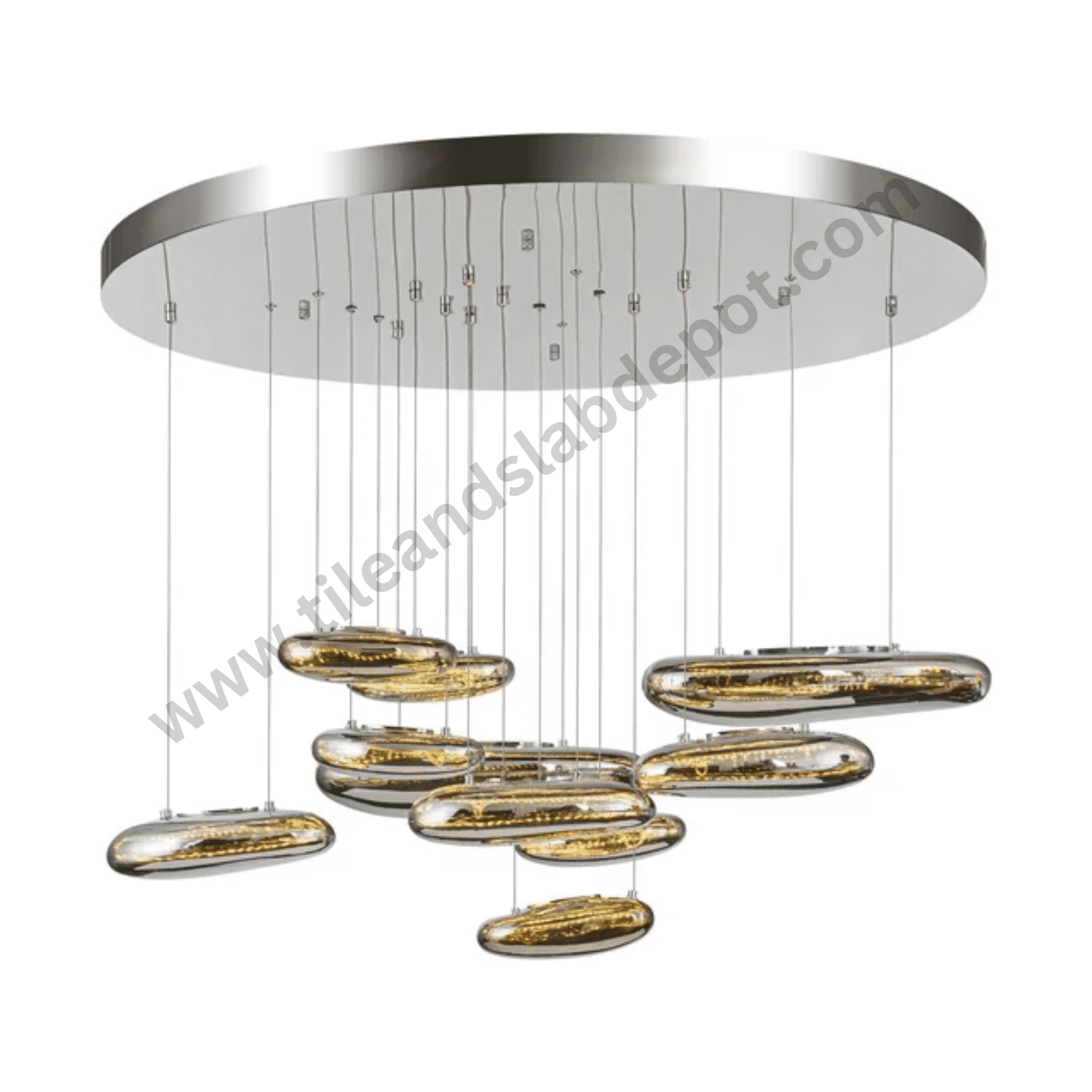 Ice Cold Ceiling Light Luxury Stainless Steel High Ceiling Chandelier ...