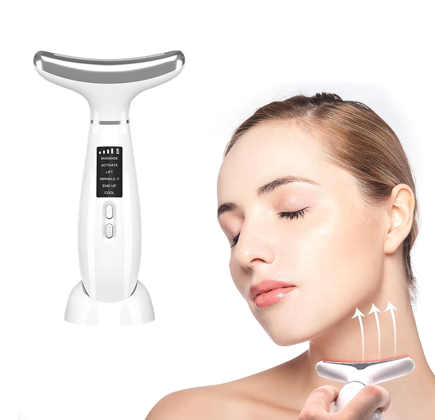 Ice Compress V Line Face Neck Lifting Machine EMS Microcurrent Photon ...