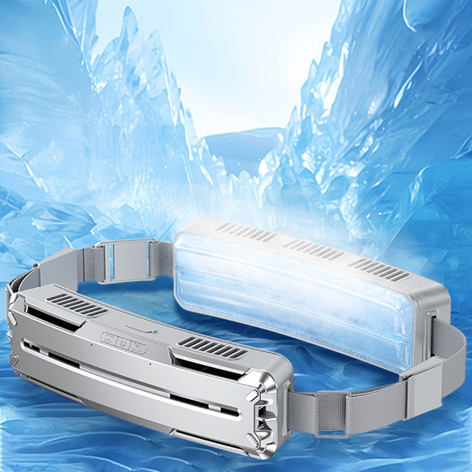 Ice Compress Waist Fan with 4000mAh Battery and 4D Surround Cooling, 4 ...