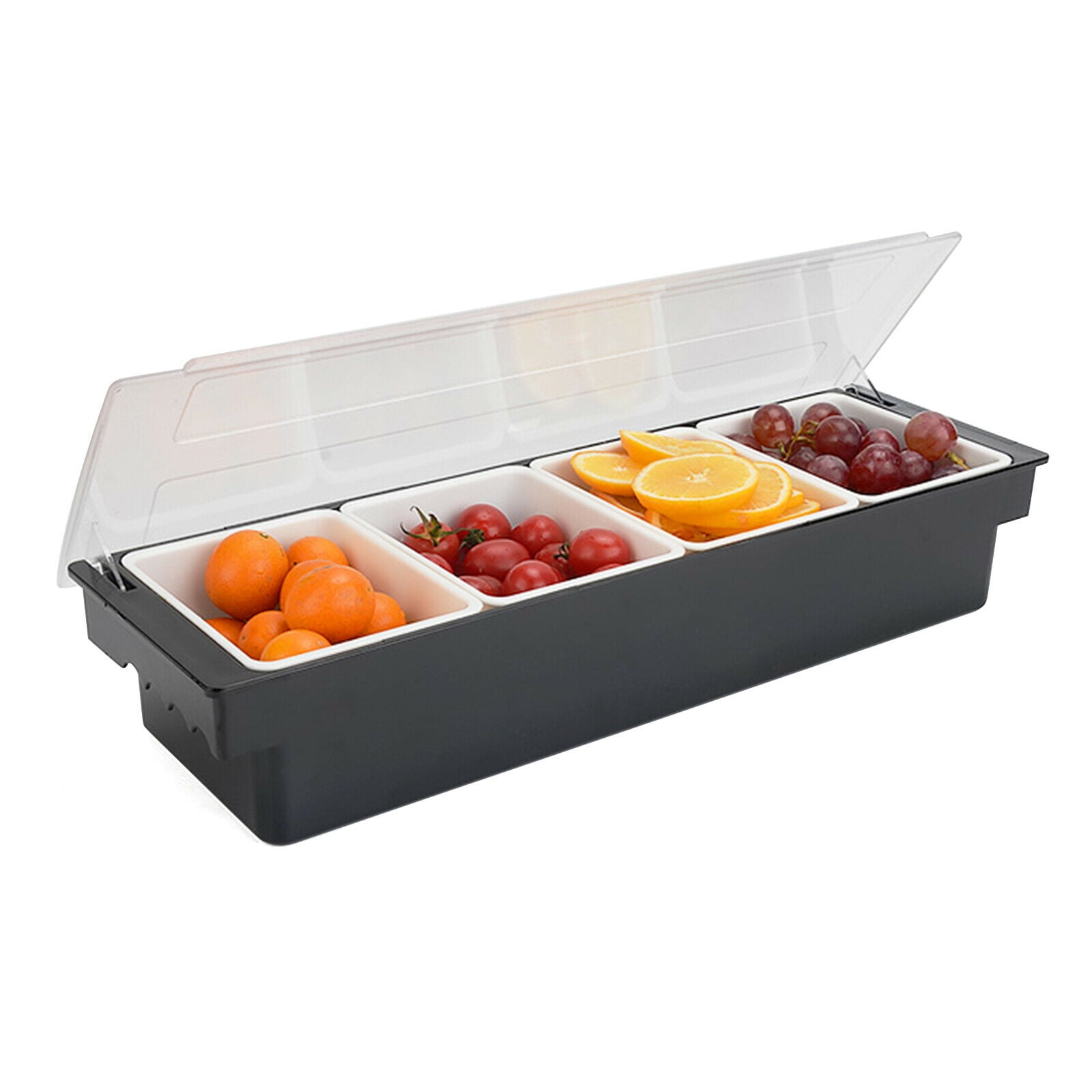 Ice Cooled Condiment Serving Container Chilled Garnish Tray Bar Caddy ...