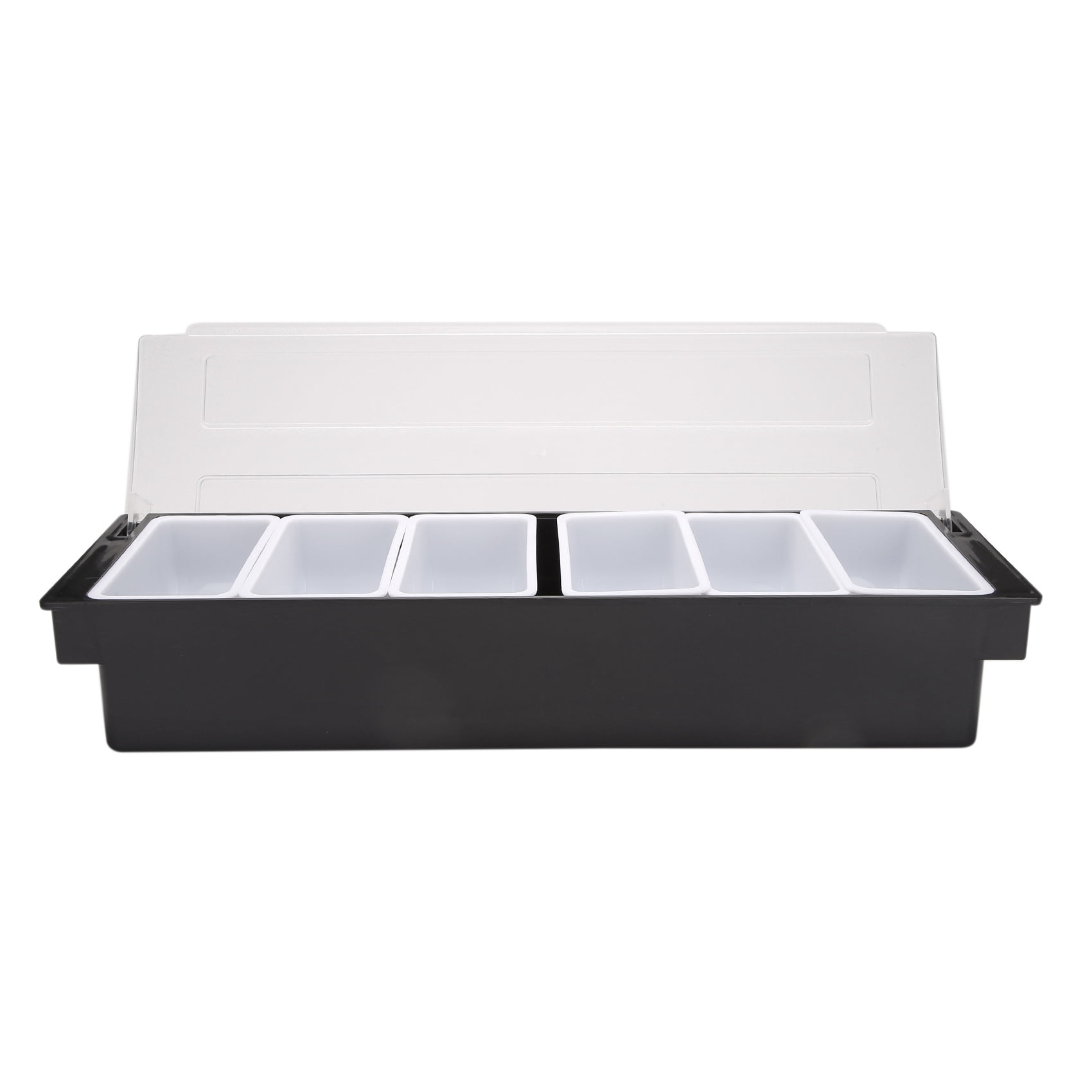 6-Grid Chilled Garnish Tray Bar, Ice-Cooled Condiment Server for Home ...