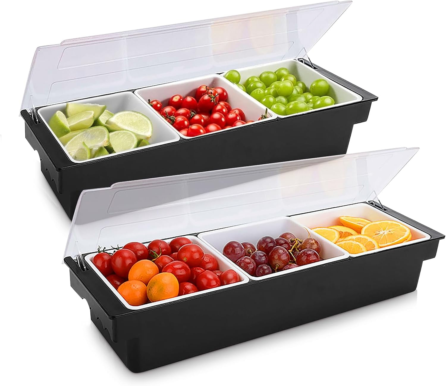 Ice Cooled Condiment Serving Container Fruit Veggie Condiment Caddy ...