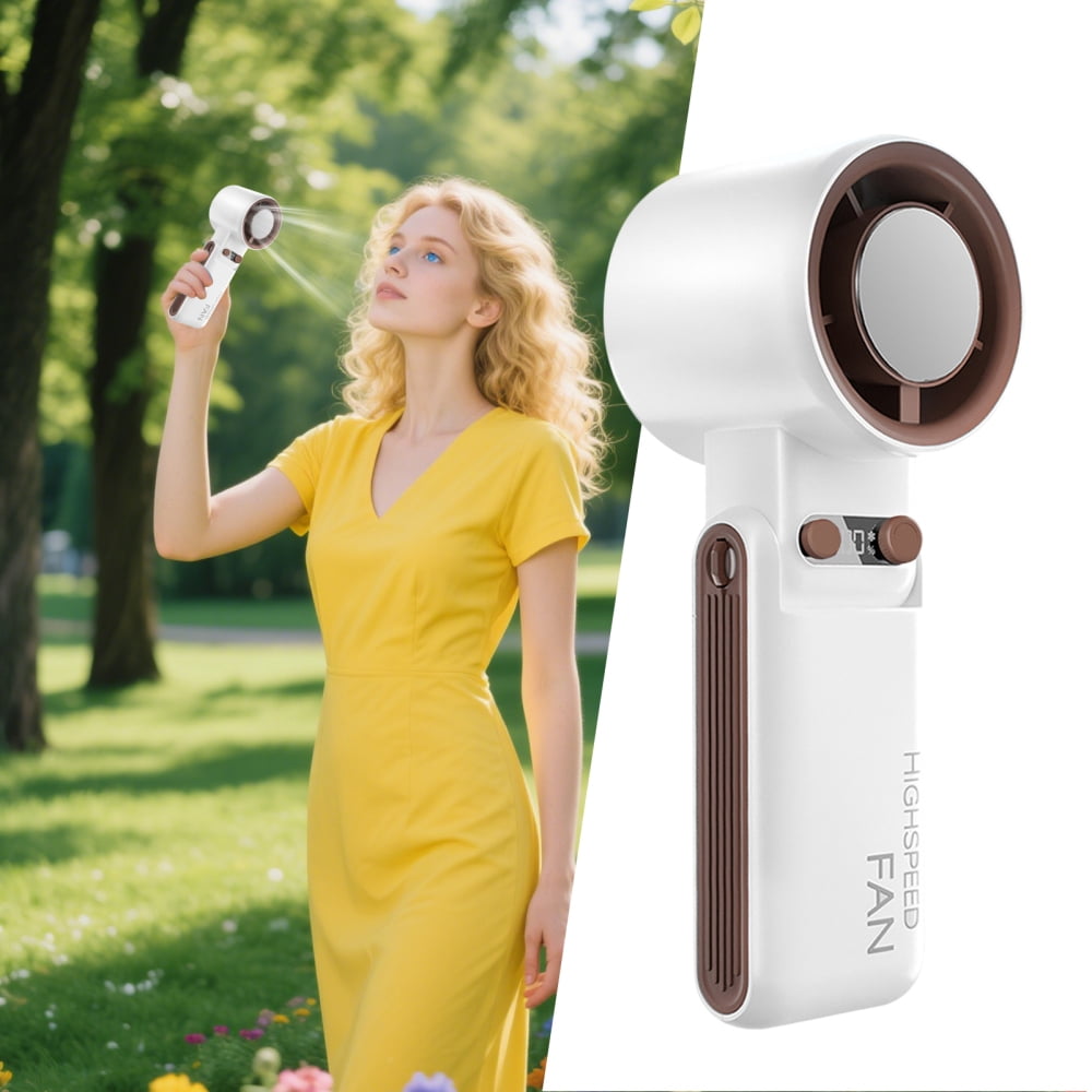 Ice Cooling Fan Portable Personal Fan 100-Speed 4000 Mah Foldable ...