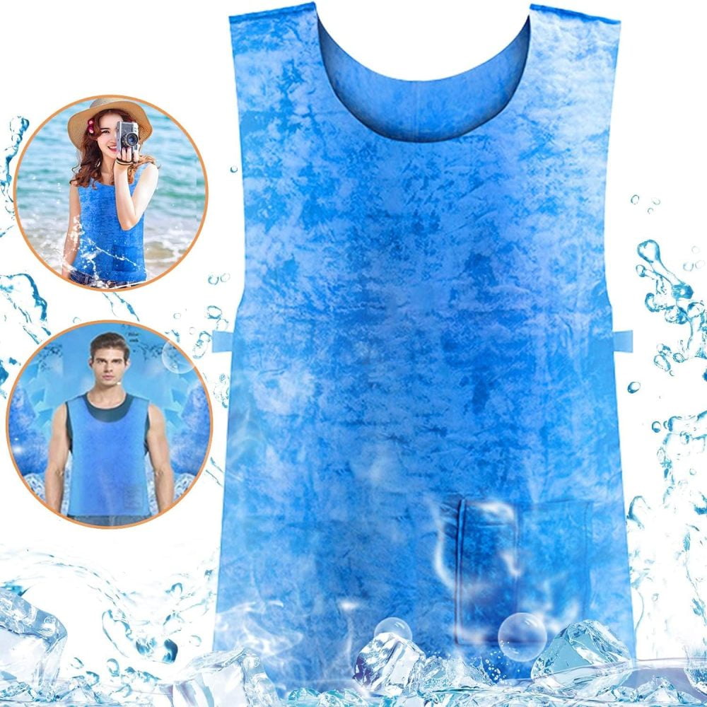 Ice Cooling Vest for Men Women - Water Evaporative Cool Shirt for MS ...