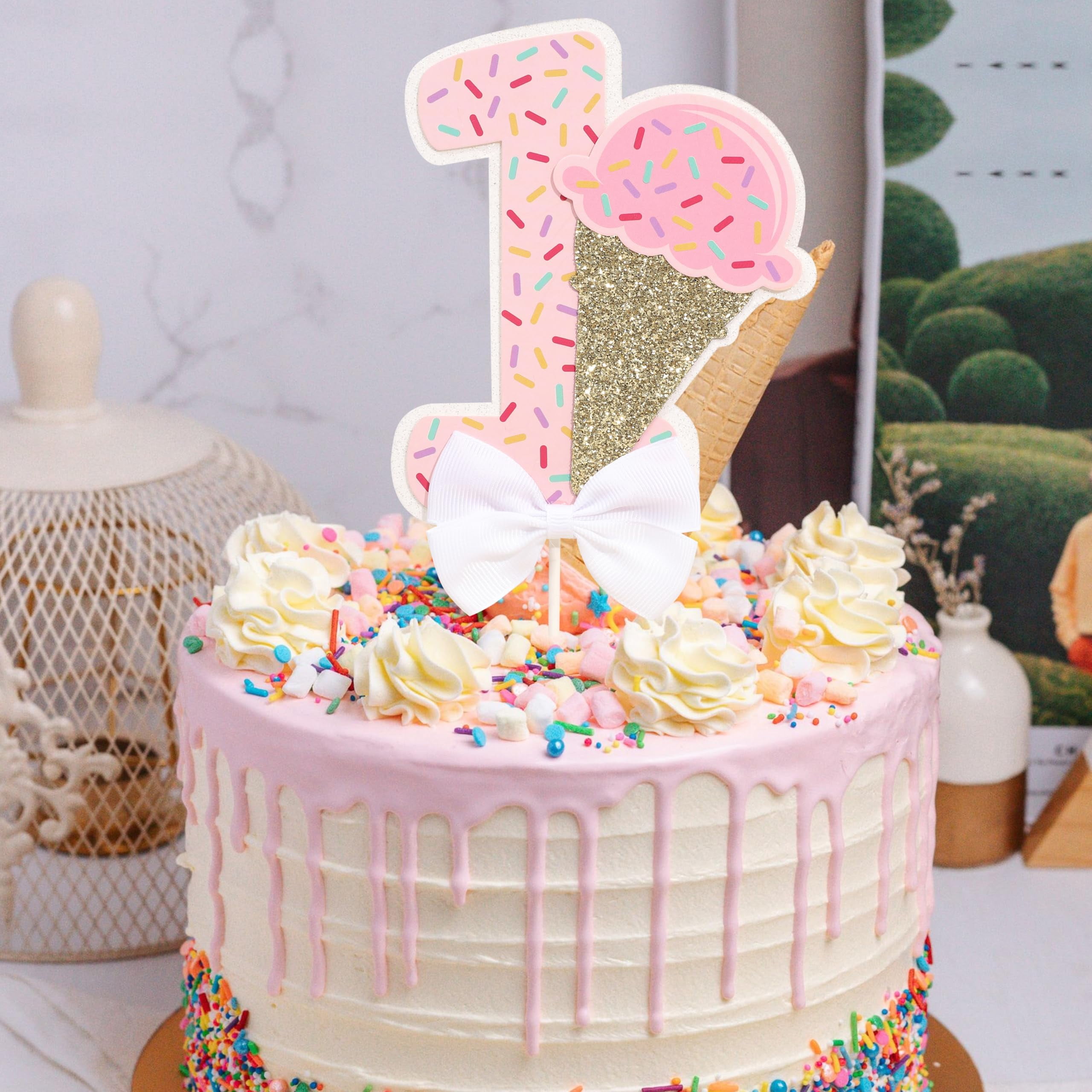 Ice Cream 1stITSC Cake Topper - Sweet One First Birthday Decorations ...