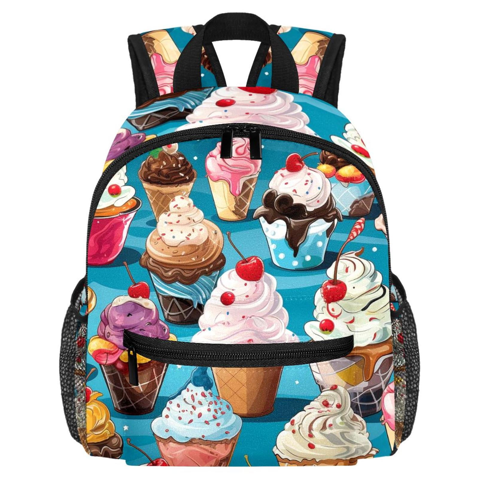 Ice Cream Adjustable Shoulder Strap Backpack - Large Capacity, Printed ...