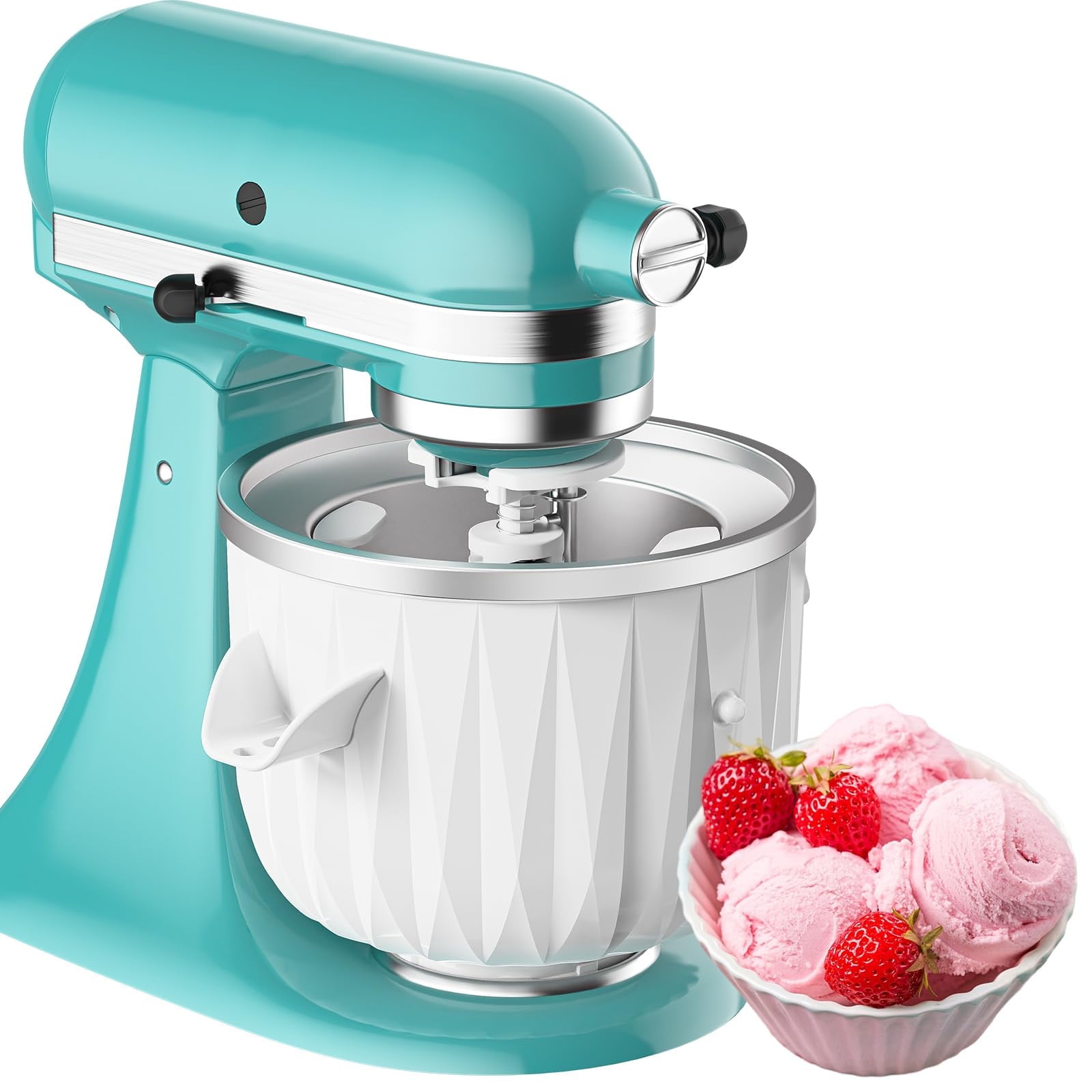 GVODE Ice Cream Attachment for KitchenAid Stand Mixer,2-Quart Frozen ...