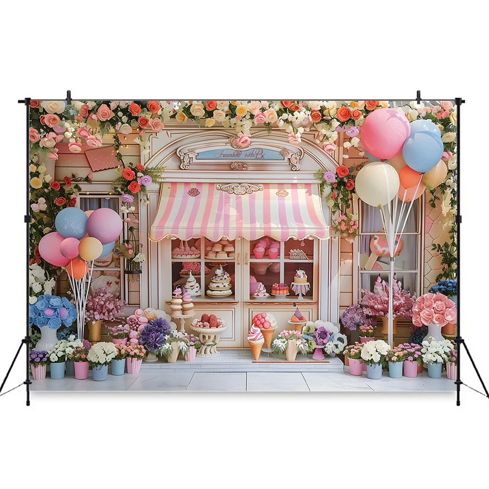 Ice Cream Backdrop For Photography Cake Crush Dessert Shop Balloon ...