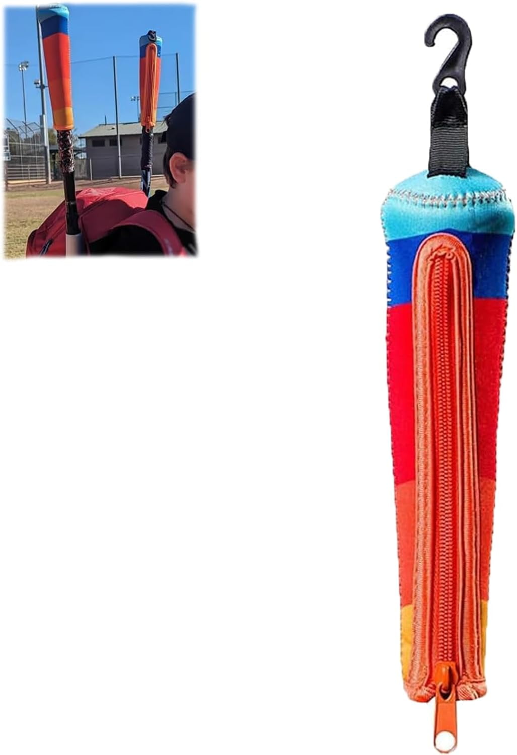 Ice Cream Baseball Bat Handle Cover with Hook – 2025 New Soft Grip Wrap ...