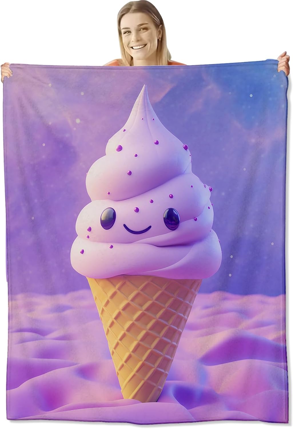 Ice Cream Blanket for Kids Adults, Ice Cream Gifts Flannel Throw ...