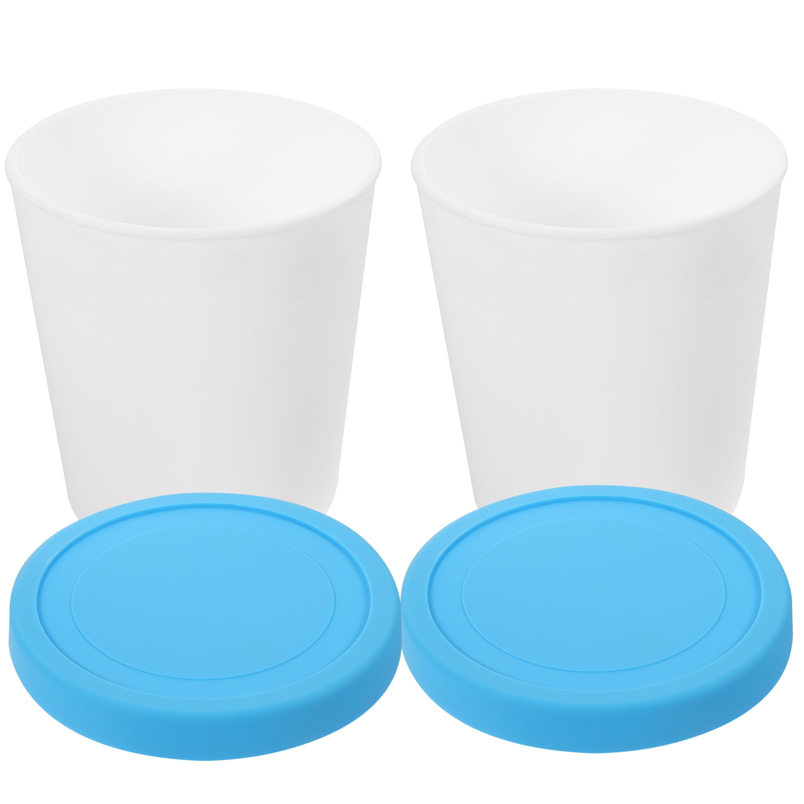 Ice Cream Bucket Containers Reusable Soup with Lids Freezer Safe 2 Pcs ...
