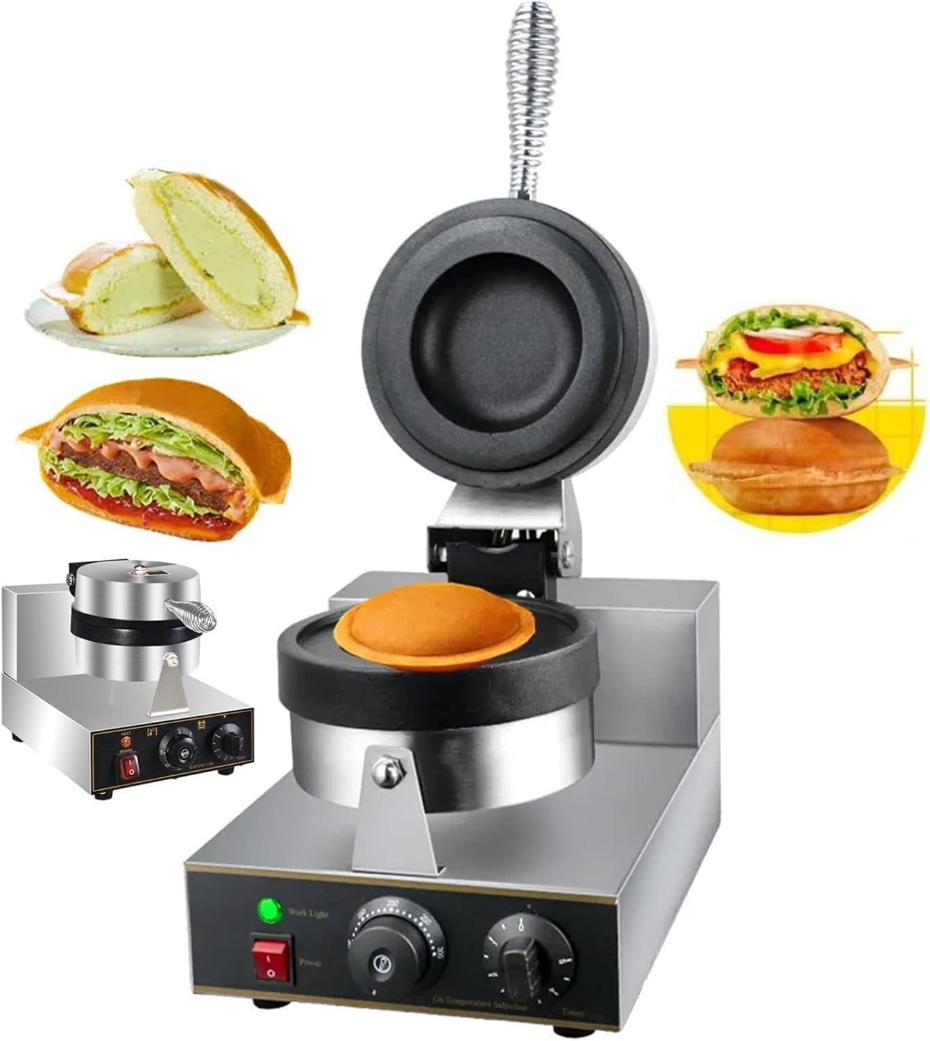 Ice Cream Burger Maker, UFO Burger Maker, Ice Cream Filling Waffle ...