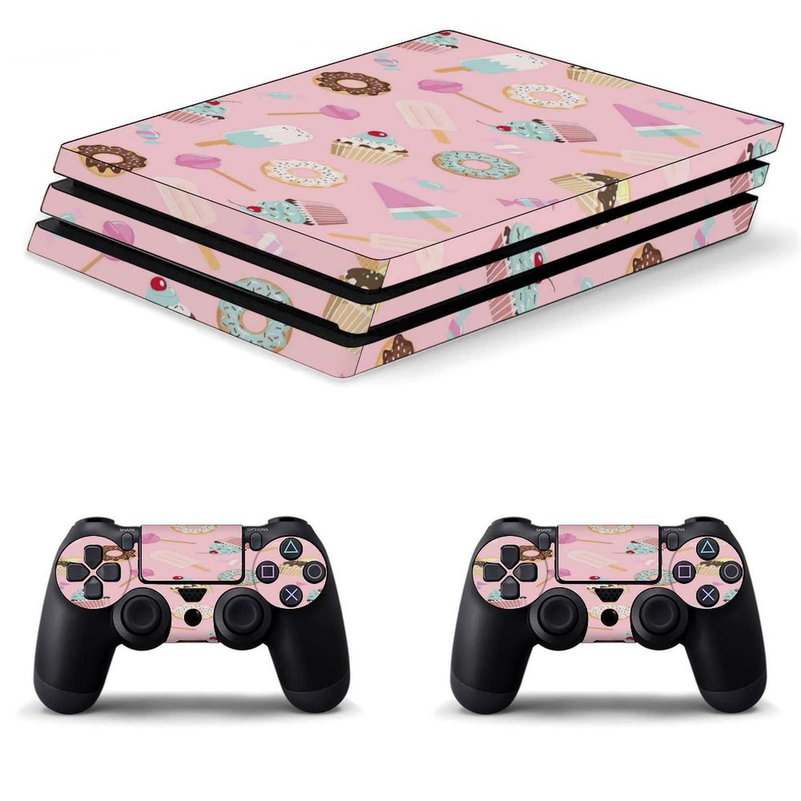 Ice Cream Cake Pattern PS4/PS4 Pro/PS4 Slim Skin Sticker For Console ...