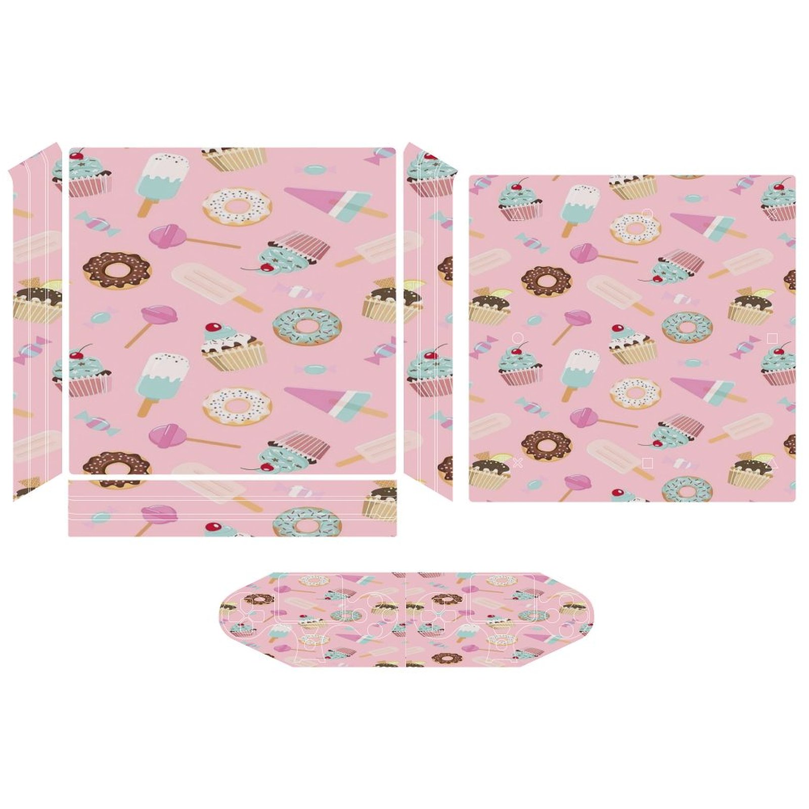 Ice Cream Cake Pattern PS4 Pro/PS4 Slim Skin Sticker For Console And ...