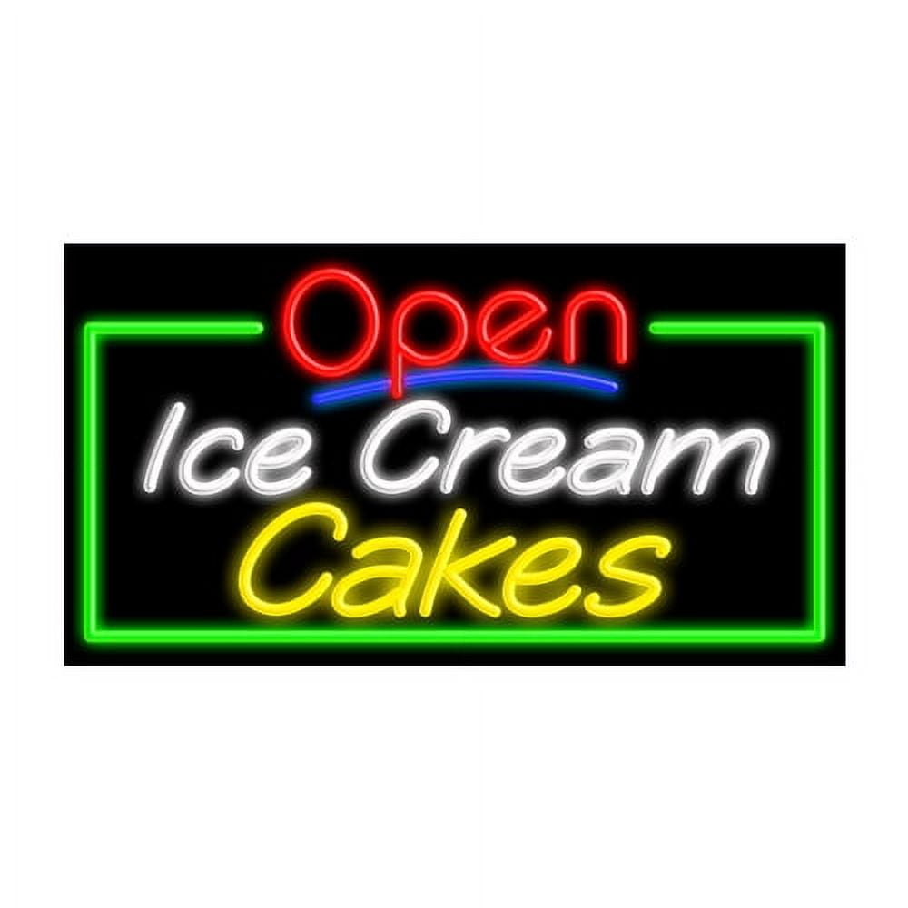 Ice Cream Cakes Glass Neon Sign 37"L x 20"H #15765 - Walmart.com