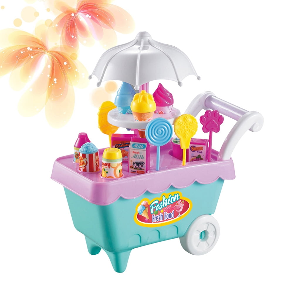BESTOYARD Pretend Play Food Dessert Set with Sweet Cart Toys for Fun ...
