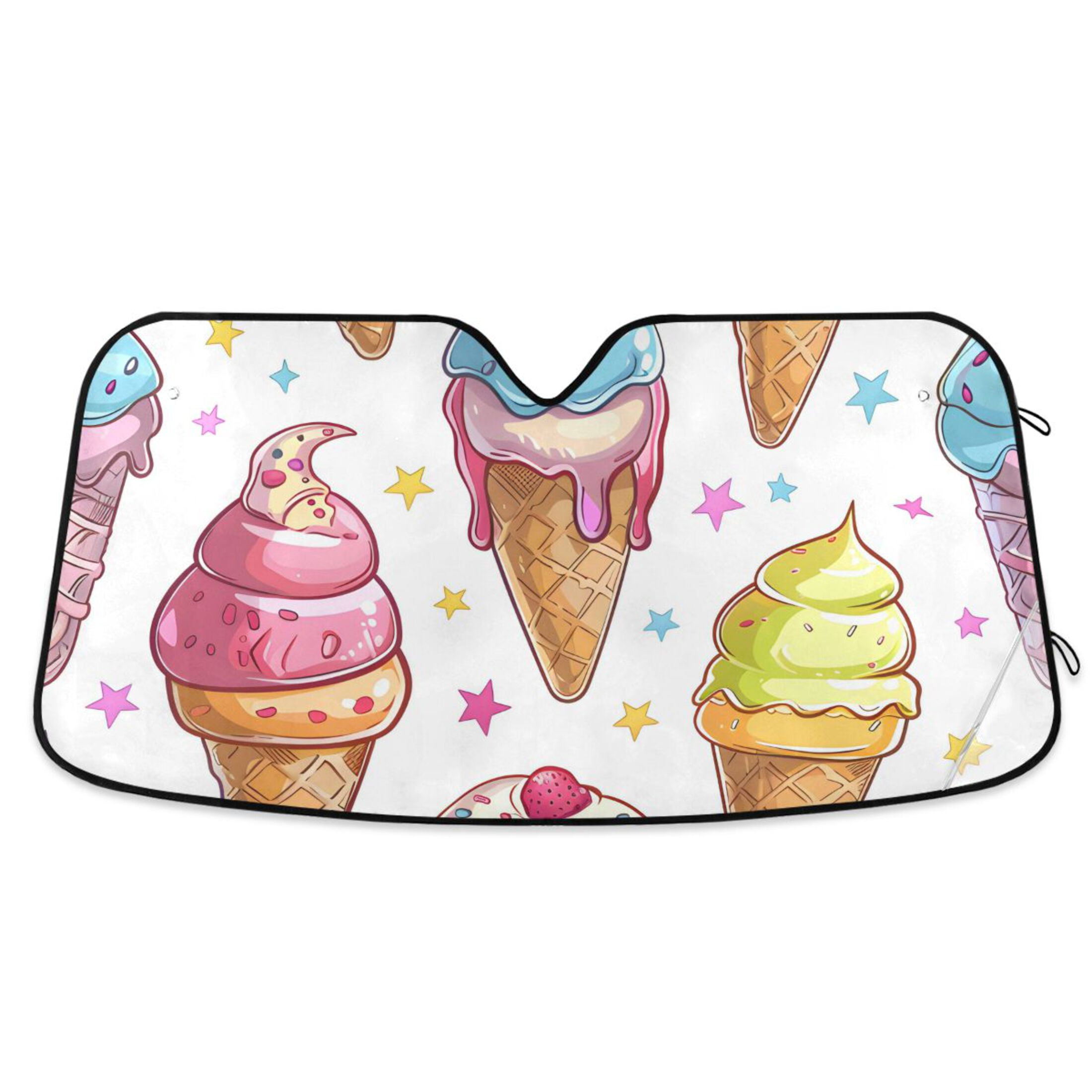 Ice Cream Car Windshield Sun Shade Reflector Sunshade Foldable for ...