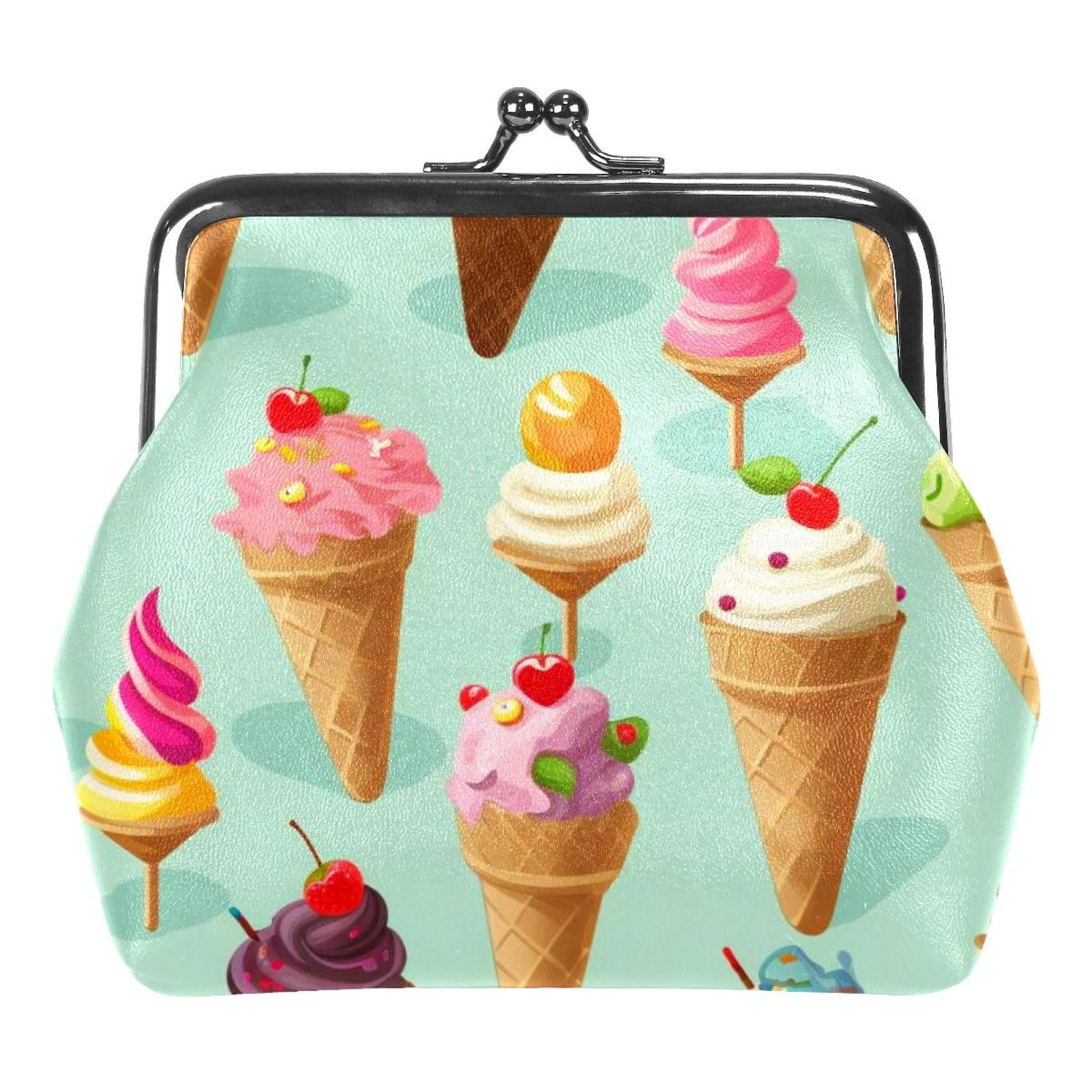 Ice Cream Coin Purse, Kiss Lock Coin Purse, Large Capacity Coin Pouch ...