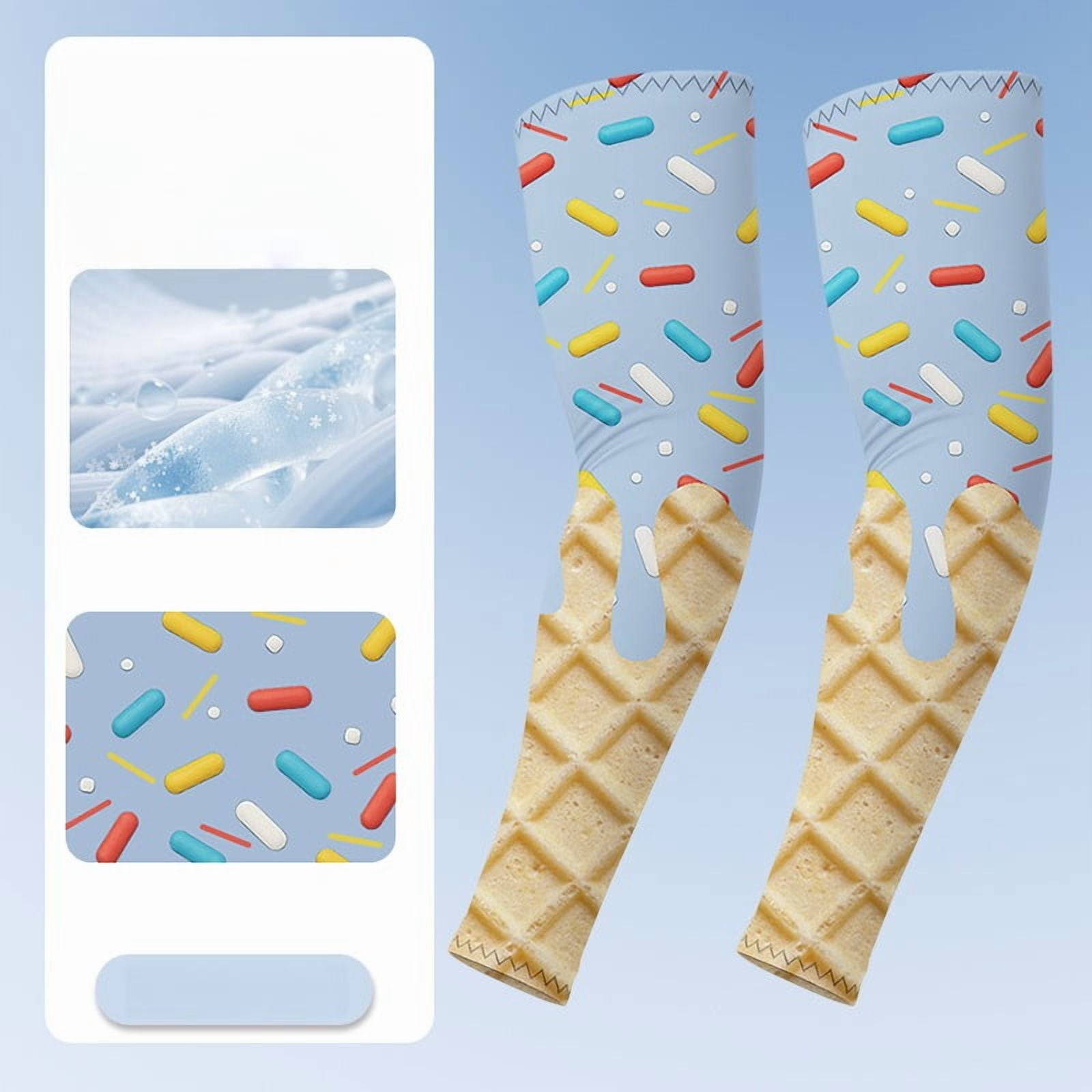 Ice Cream Compression Arm Sleeves for Youth & Adult Cooling Sun ...