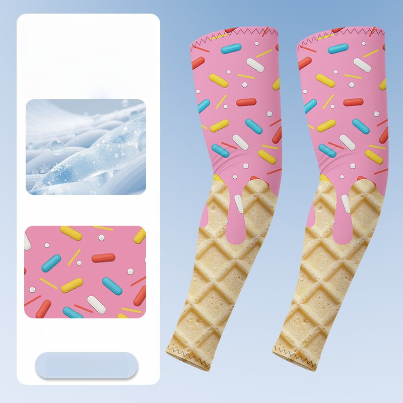Ice Cream Compression Arm Sleeves for Youth & Adult Cooling Sun ...