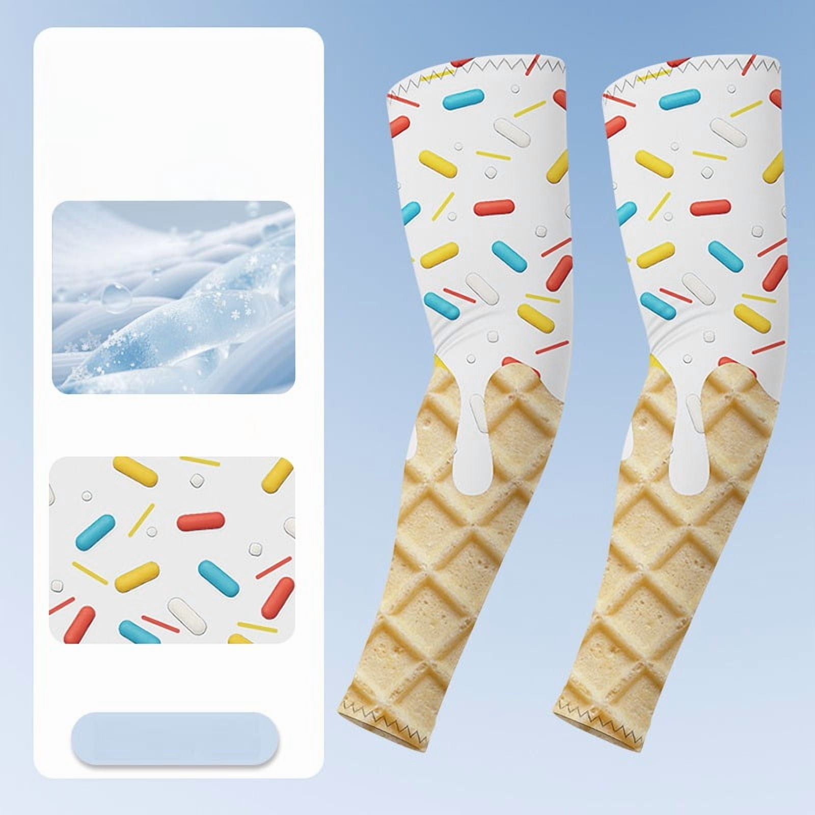 Ice Cream Compression Arm Sleeves for Youth & Adult Cooling Sun ...
