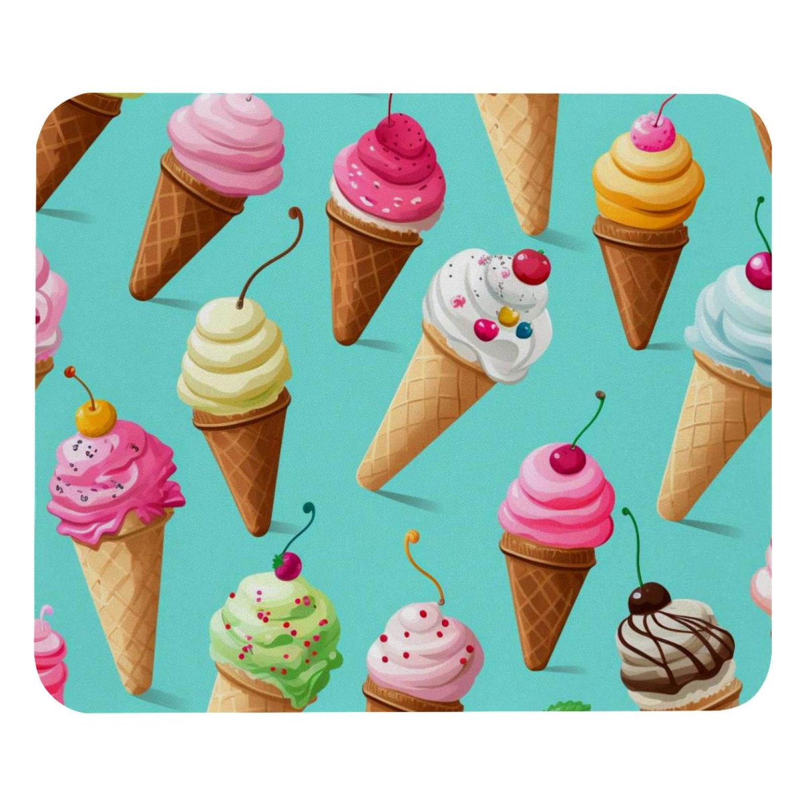 Ice Cream Computer Mouse Pad,Rubber Mouse Mat for Gaming, Office ...