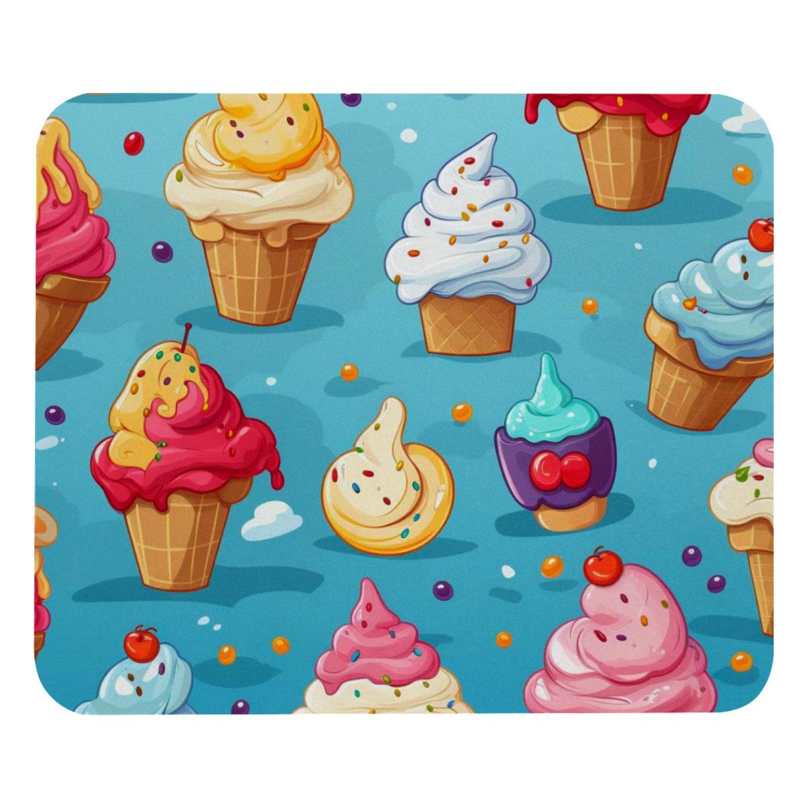 Ice Cream Computer Mouse Pad,Rubber Mouse Mat for Gaming, Office ...