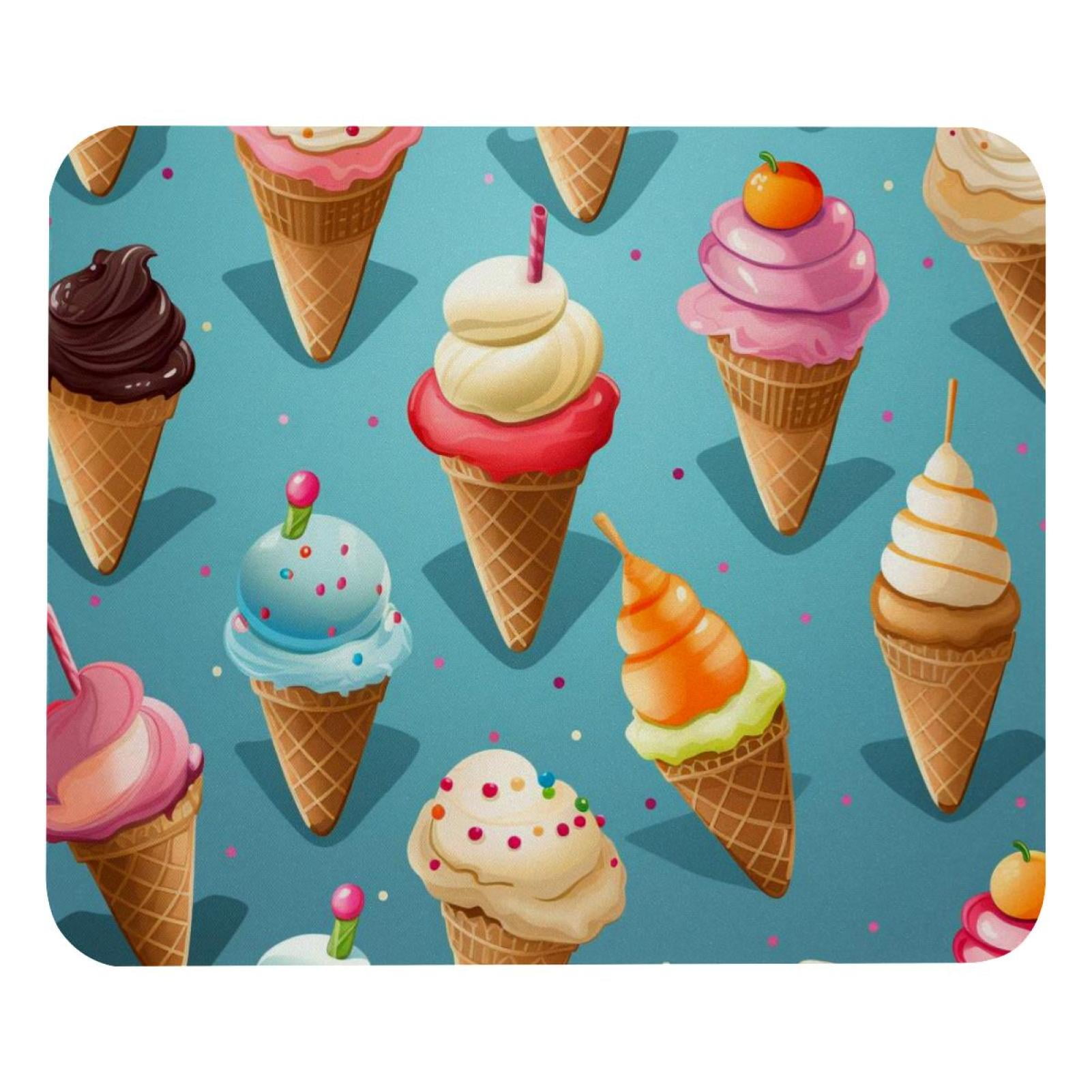 Ice Cream Computer Mouse Pad,Rubber Mouse Mat for Gaming, Office ...