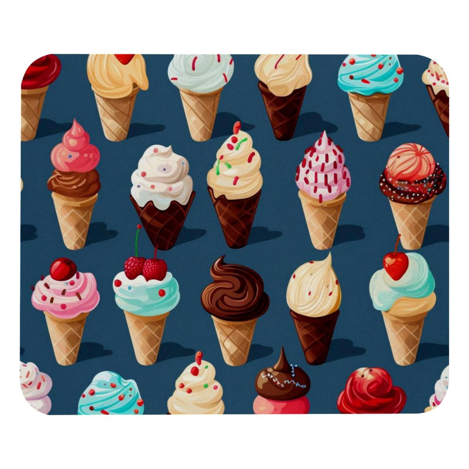 Ice Cream Computer Mouse Pad,Rubber Mouse Mat for Gaming, Office ...