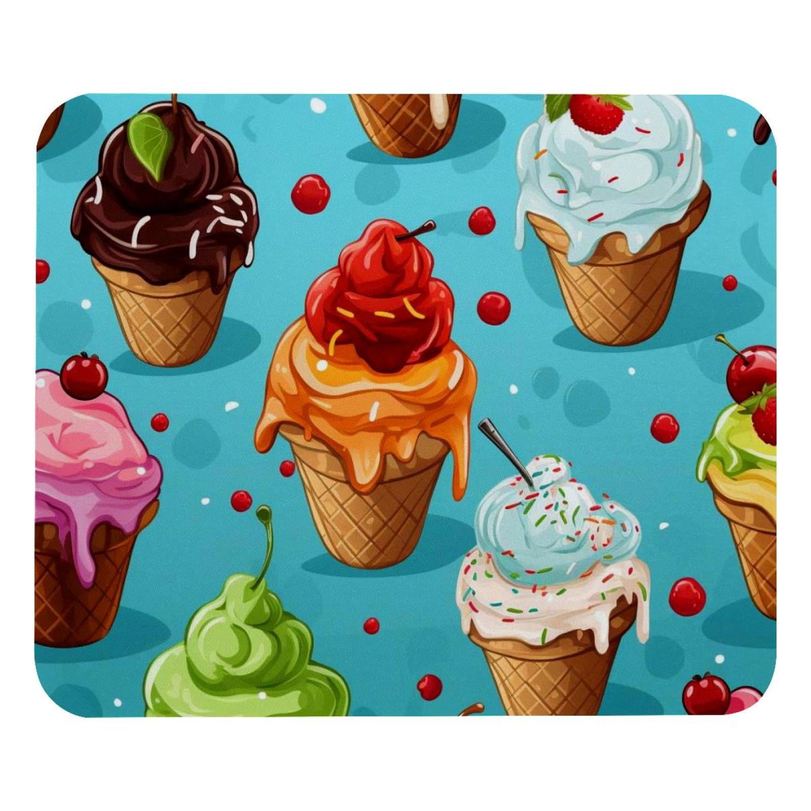 Ice Cream Computer Mouse Pad,Rubber Mouse Mat for Gaming, Office ...