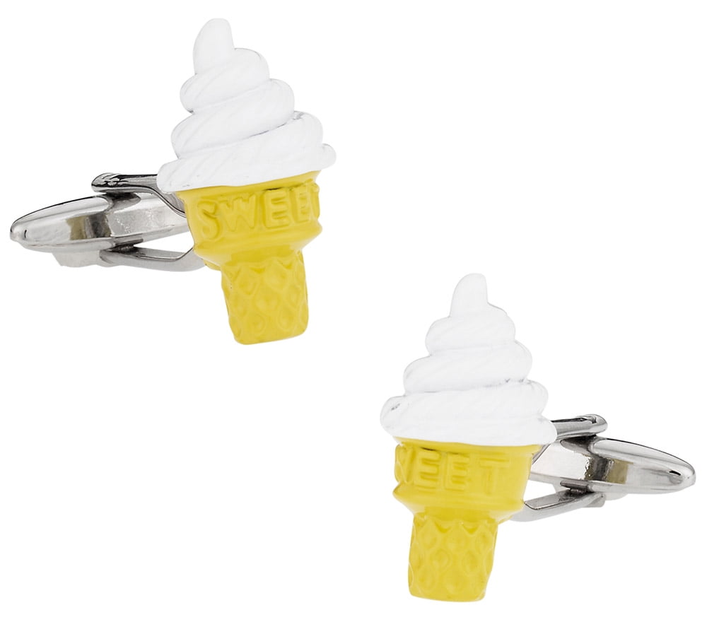 Ice Cream Cone Cufflinks by Cuff-Daddy - Walmart.com