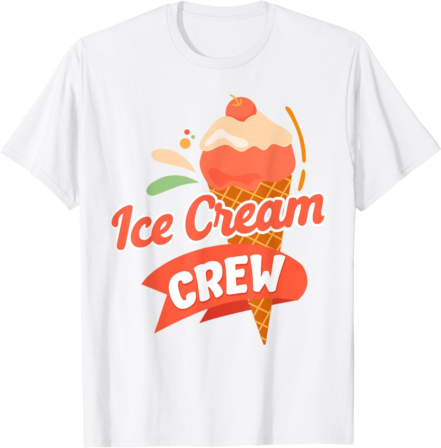 Ice Cream Cone Ice Cream Crew T-Shirt - Walmart.com